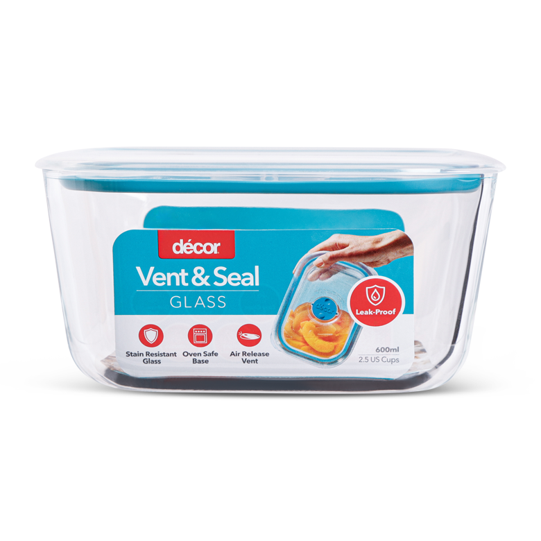 Vent & Seal Glass Container, Oblong, 630ml | Décor Australia – Décor ...