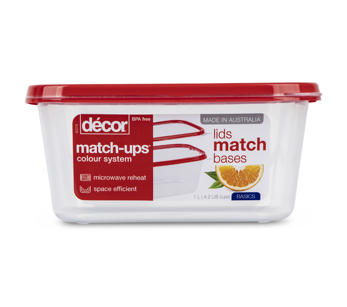 Match-Ups Basics Oblong, Red, 1L | Décor Australia – Décor Australia ...