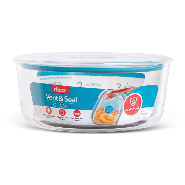 Vent & Seal Glass Container, Round, 750ml | Décor Australia – Décor ...